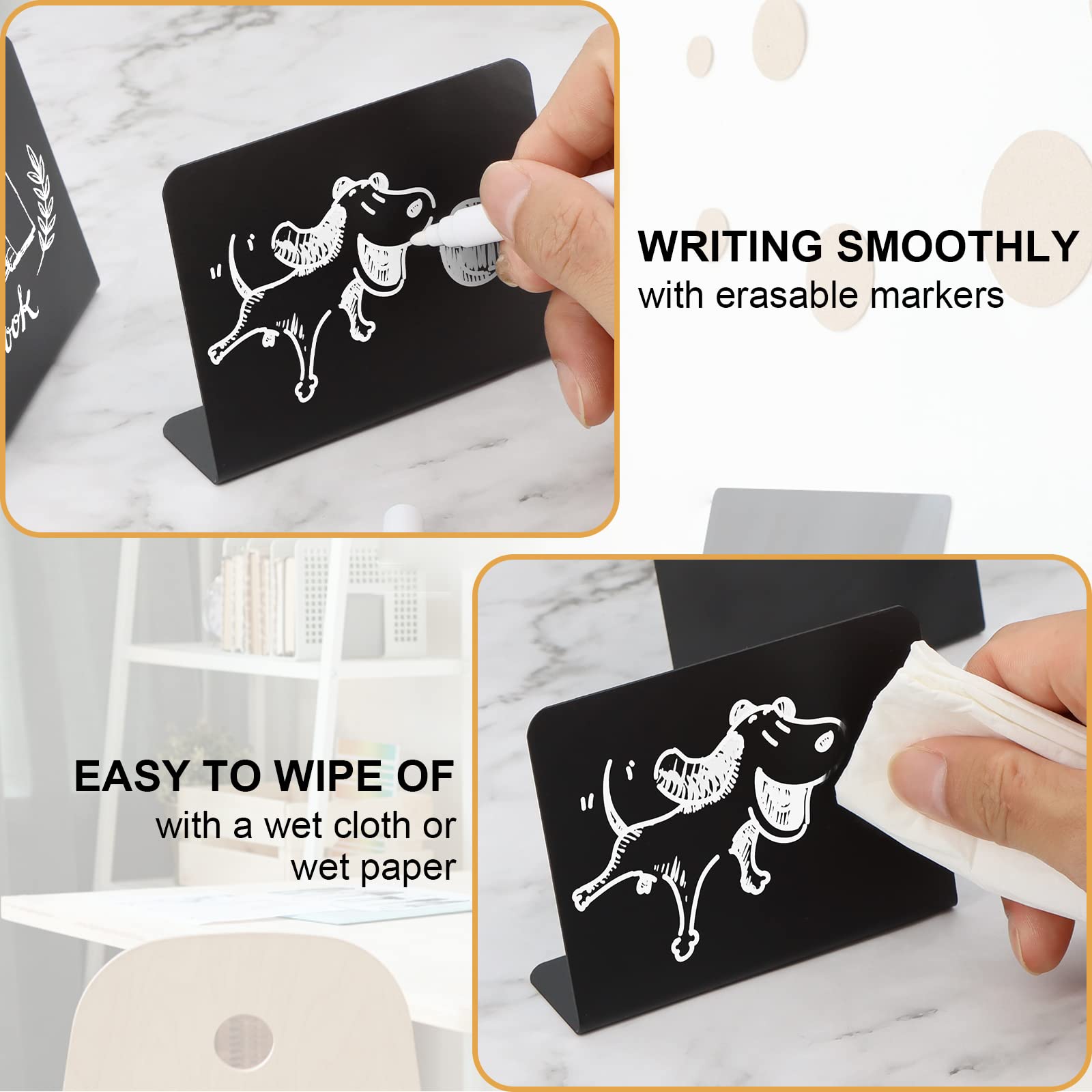 Snapklik.com : 20 Pack Mini Chalkboard Signs For Food, Tabletop ...