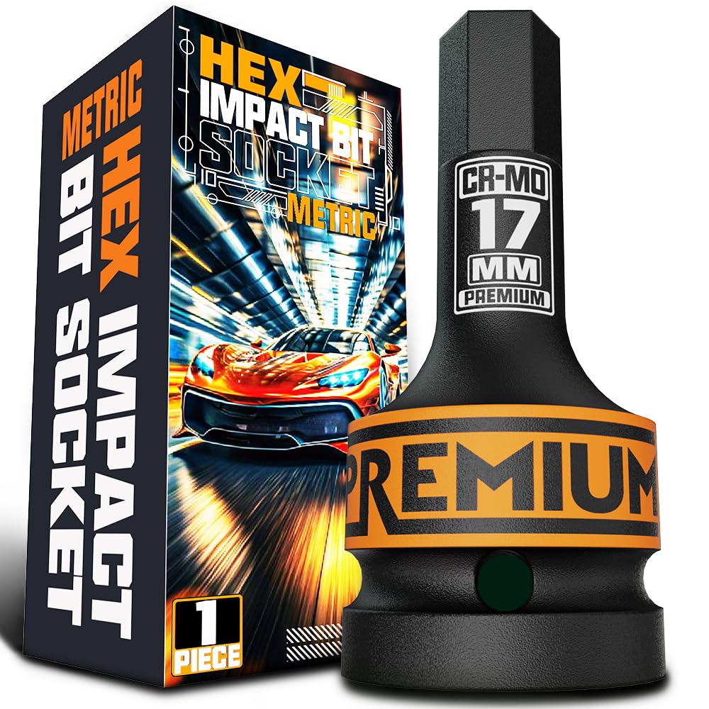 KIRXST 3/4" Impact Hex Bit Socket, H17 (17mm) Allen Key Socket, Premium ...