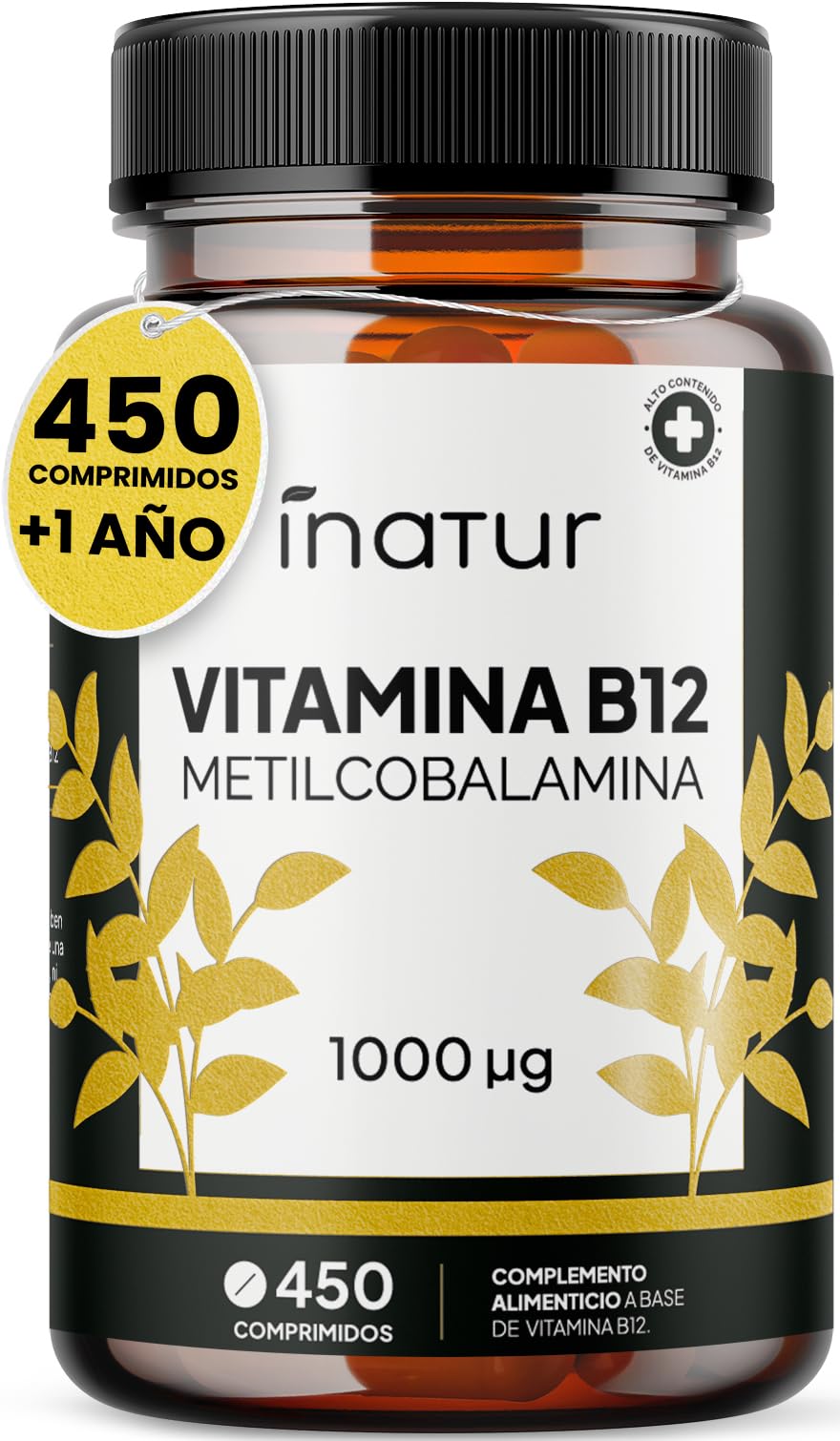 Vitamina B12 1000 mcg - 450 Comprimidos de Alta Potencia (Suministro p...
