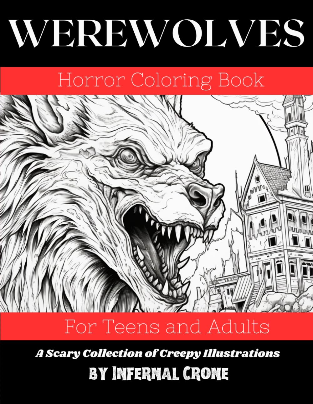 Amazon.com: Werewolves Horror Coloring Book for Teens and Adults: A ...