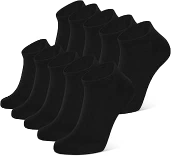 Amazon.com: CLOSEMATE 10 Pairs Ankle Socks for Men Women Cotton Comfortable Non Slip Low Cut for ...