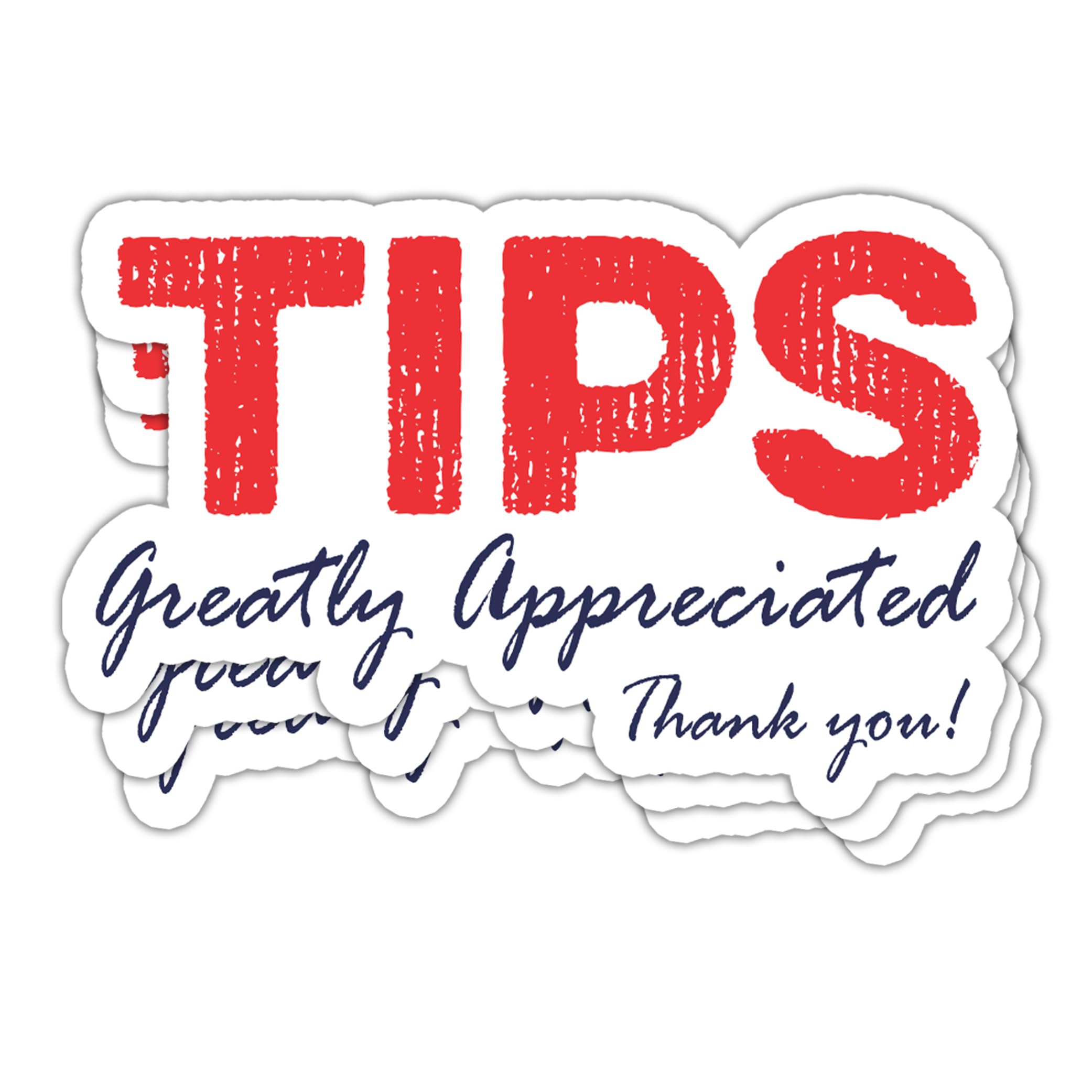 Amazon.com: 3 Pcs - Tip Jars Stickers 3x4 inch Tips Appreciated Thank ...