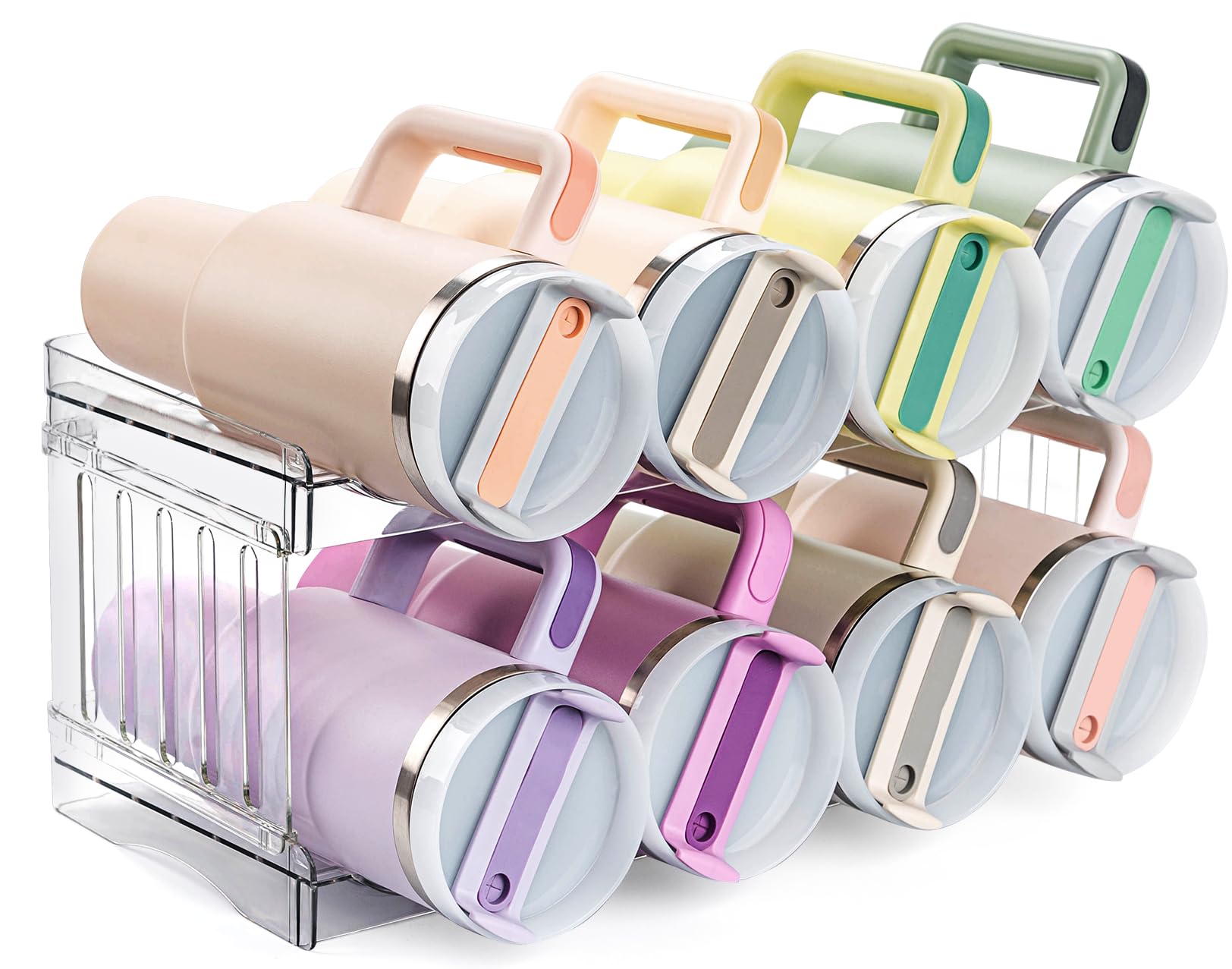 Amazon.com: Large Tumbler Organizer for 8 Stanley Cup, Kitchen ...