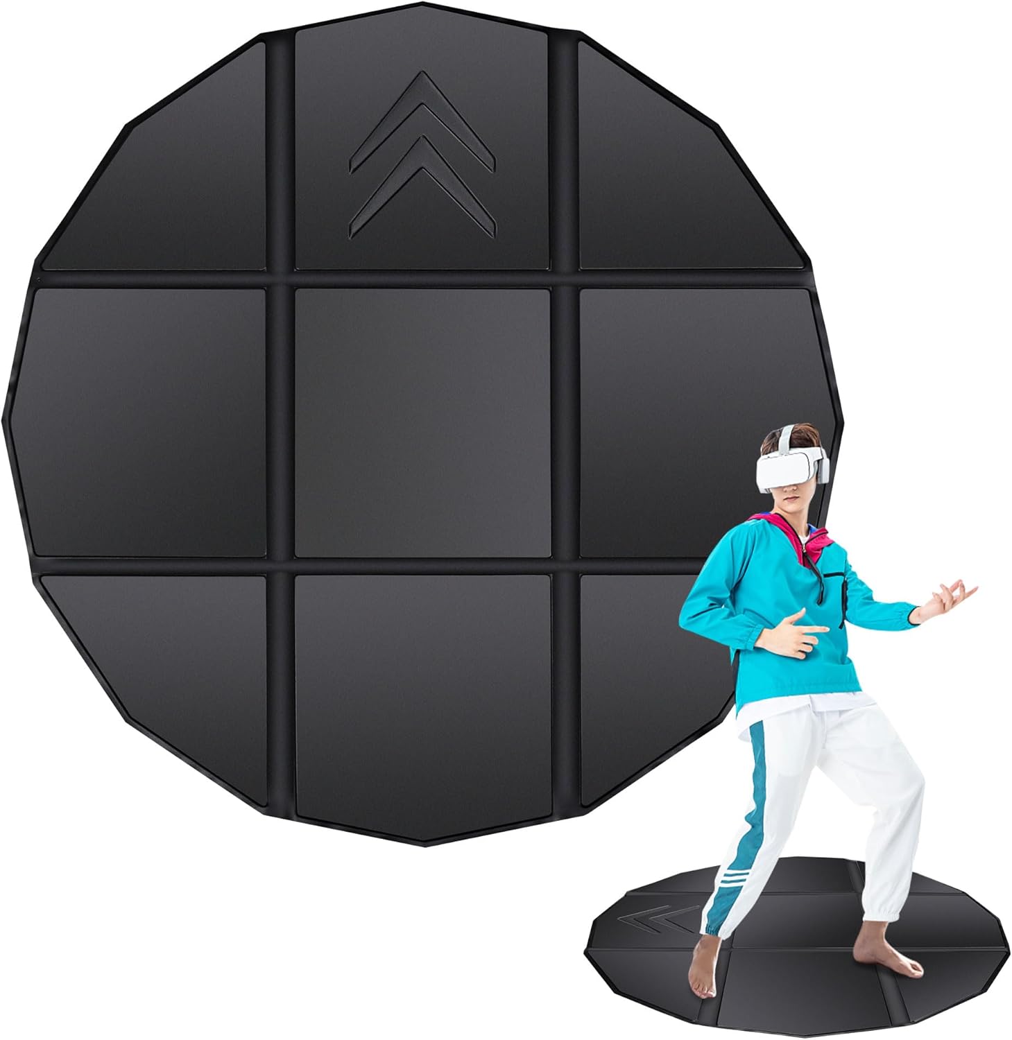 Amazon.com: Foldable VR Mat - 39.5" Round Large Non-Slip PU Floor Mat ...