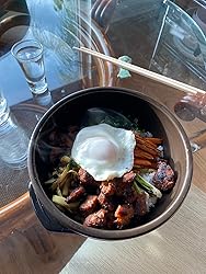 Amazon.com | Crazy Korean Cooking Korean Stone Bowl (Dolsot), Sizzling ...