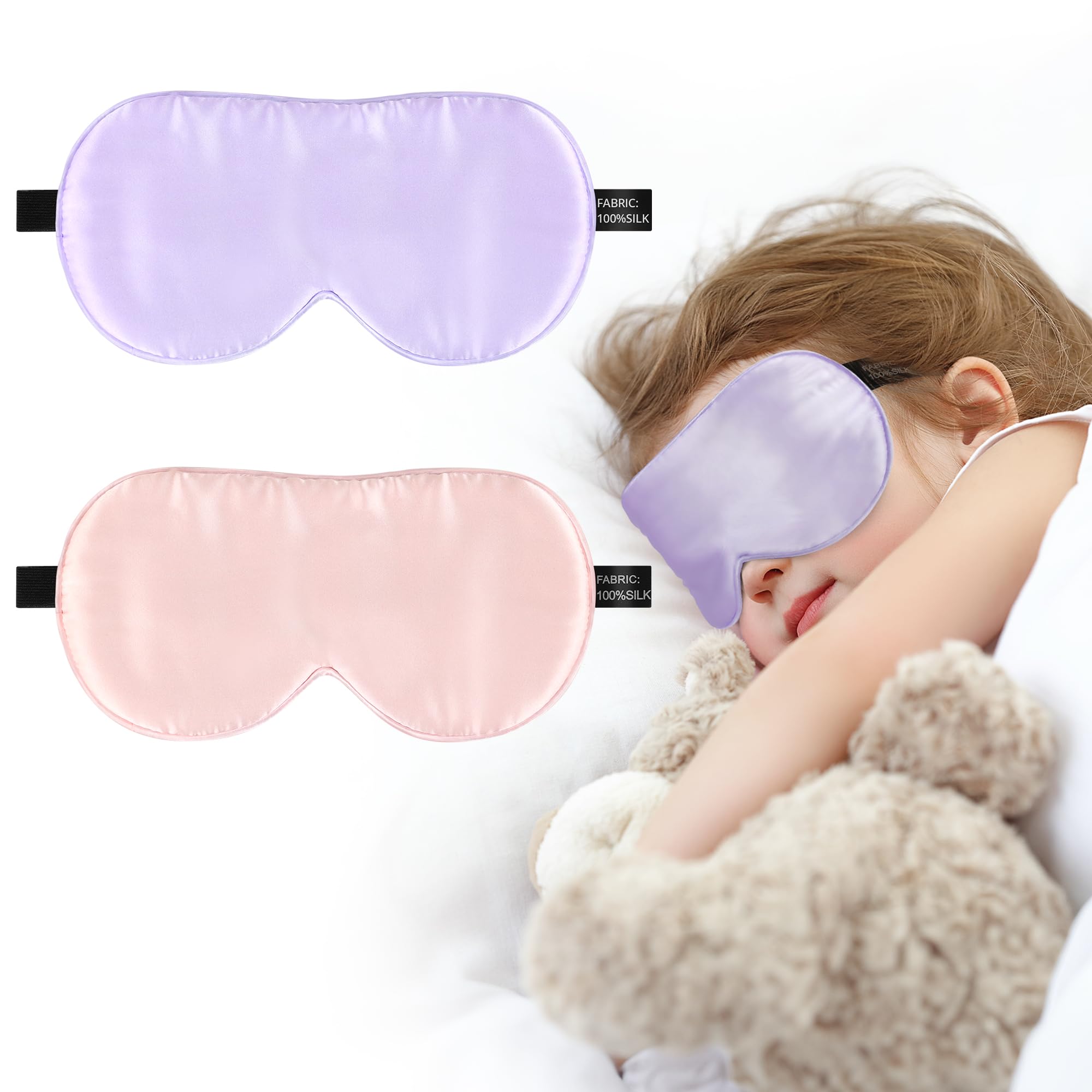 Amazon.com: Silk Sleep Eye Mask for Kids, 100% Real Natural Pure Silk ...