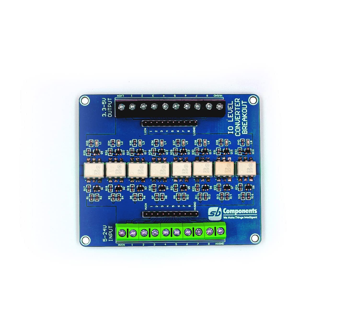 sb components 8 Channel IO Level Converter Breakout 8 Bit Optocoupler ...