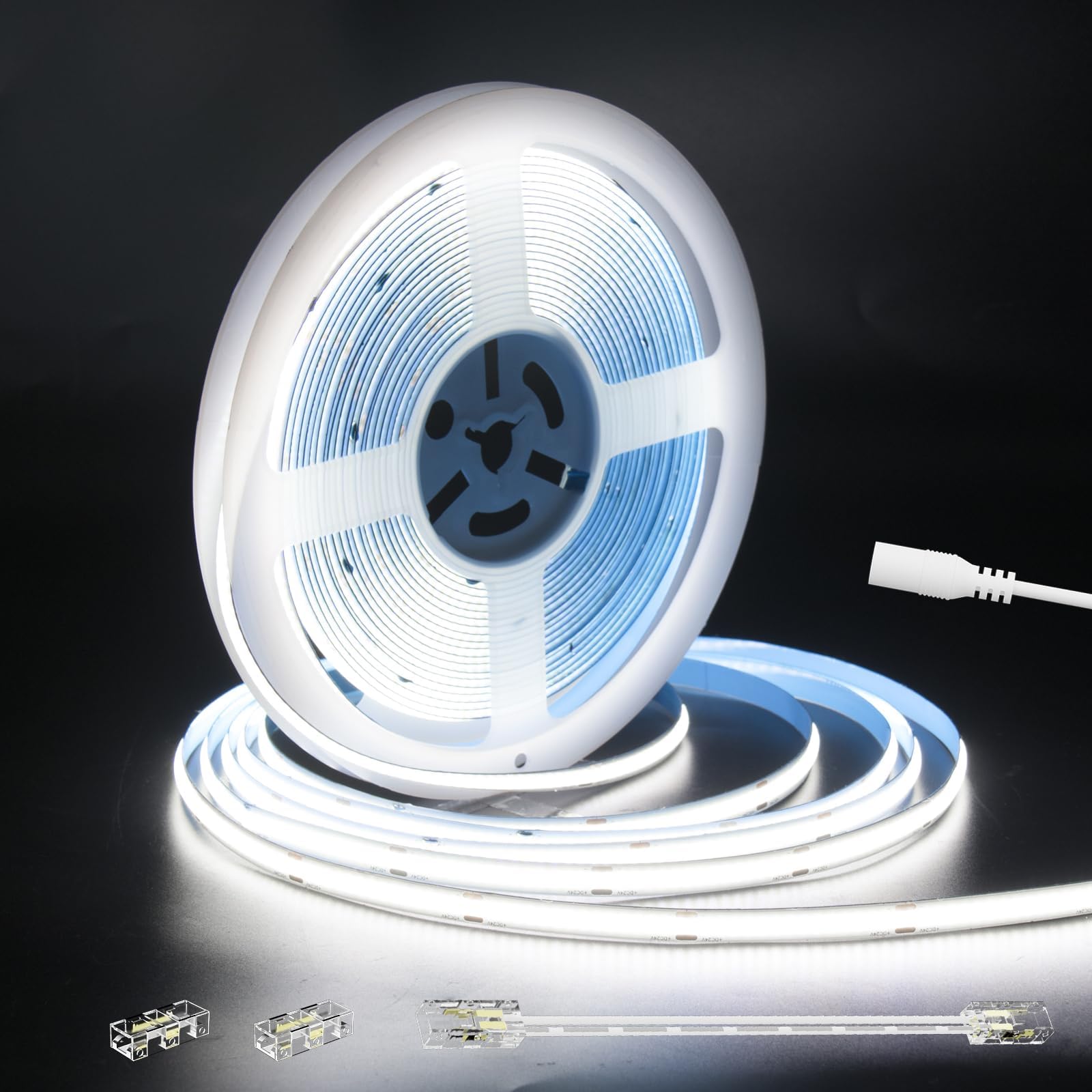 Amazon.com: BENLUN AC110V Strobe-Free COB LED Strip 6000K Cool White 65 ...