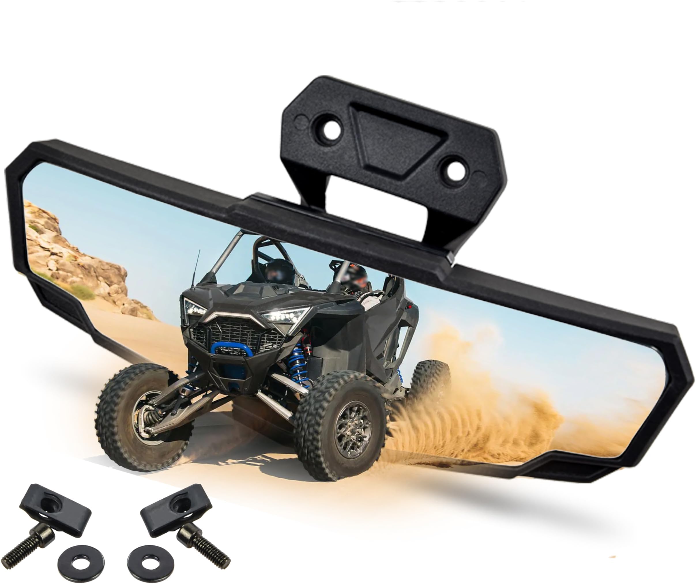 Amazon.com: SAUTVS Center Rear View Mirror for Polaris RZR PRO XP/R/S ...
