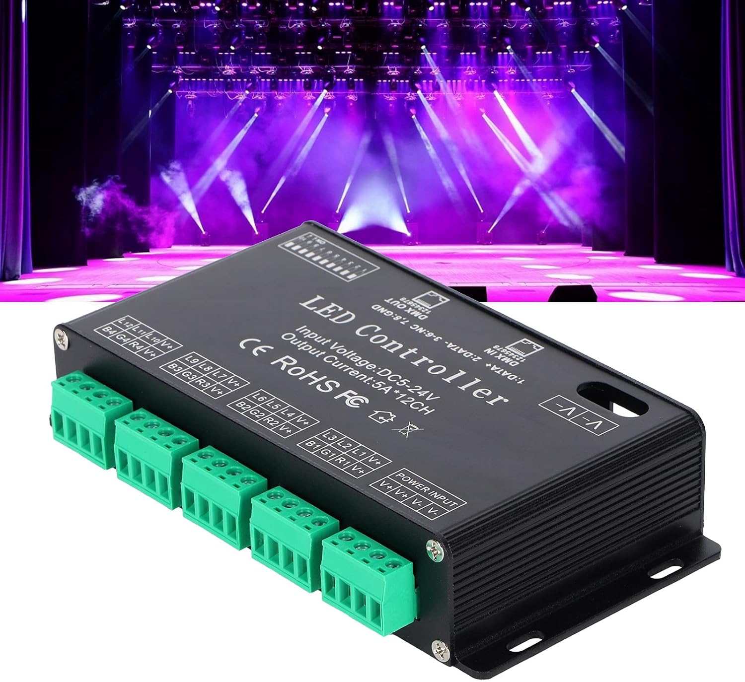 12 Channel DMX Decoder, Durable DMX512 Decoder Constant Decoder Long ...
