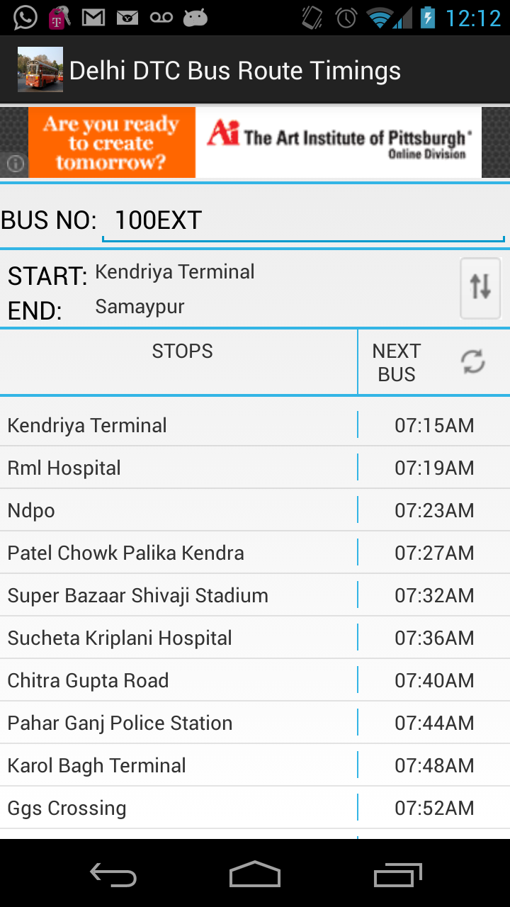 Delhi DTC Bus Timings & Routes - App on Amazon Appstore
