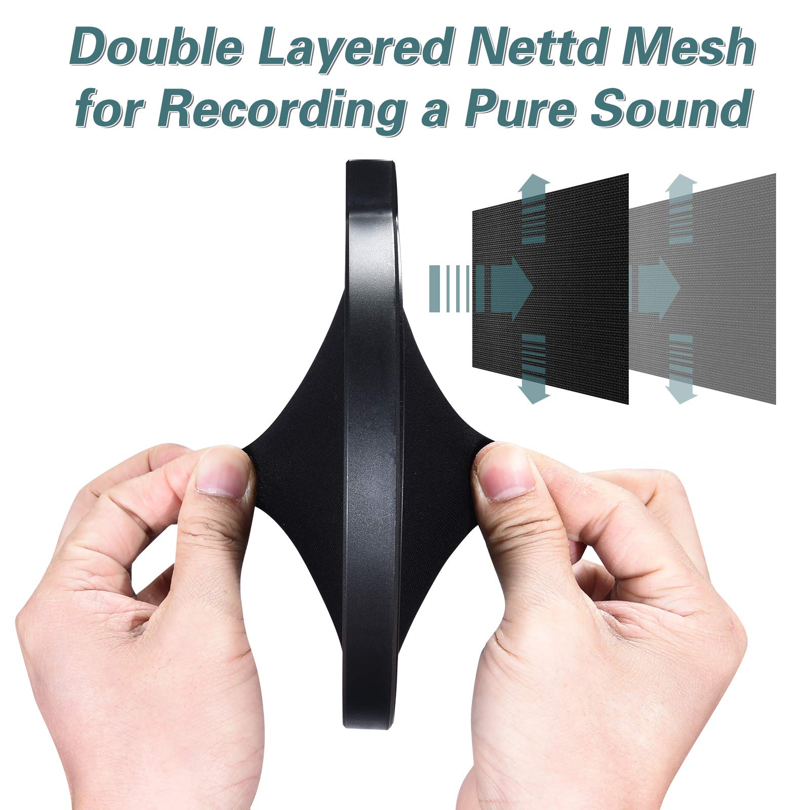 Snapklik.com : NuLink Microphone Pop Filter Professional Studio Dual ...