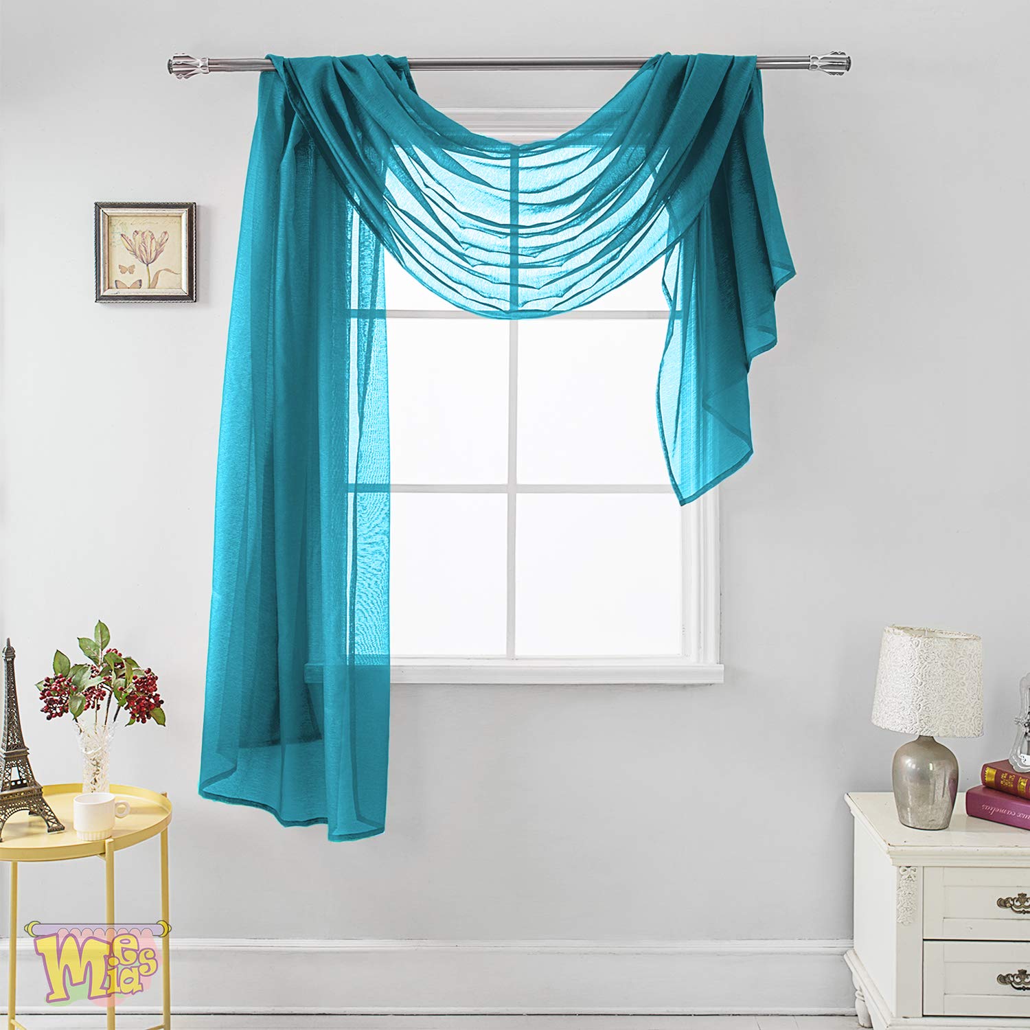 Teal Window Scarf