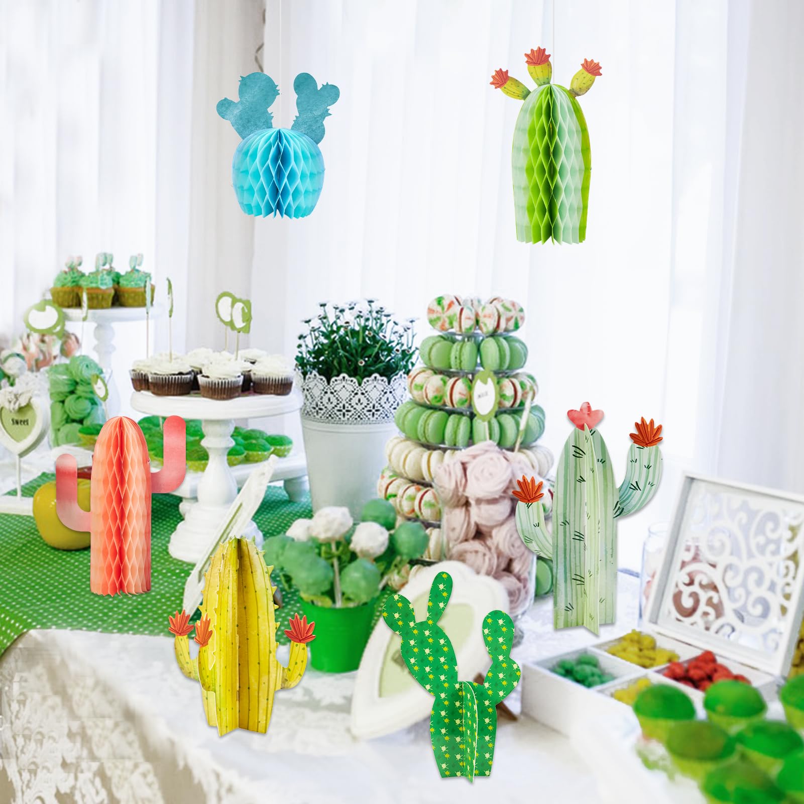 Cactus Centerpieces For Tables HUGE 40L X 12W X 3D Faux Succulent
