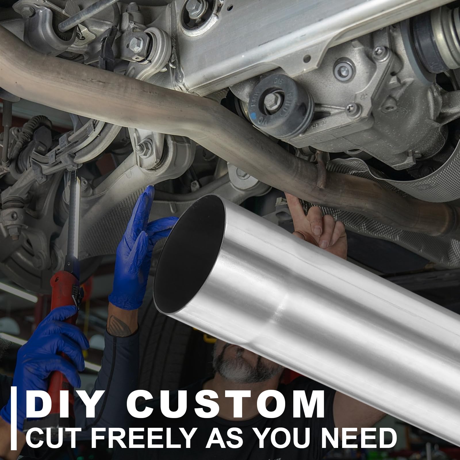 Snapklik.com : LCGP 3" Custom Mandrel Straight Exhaust Pipe