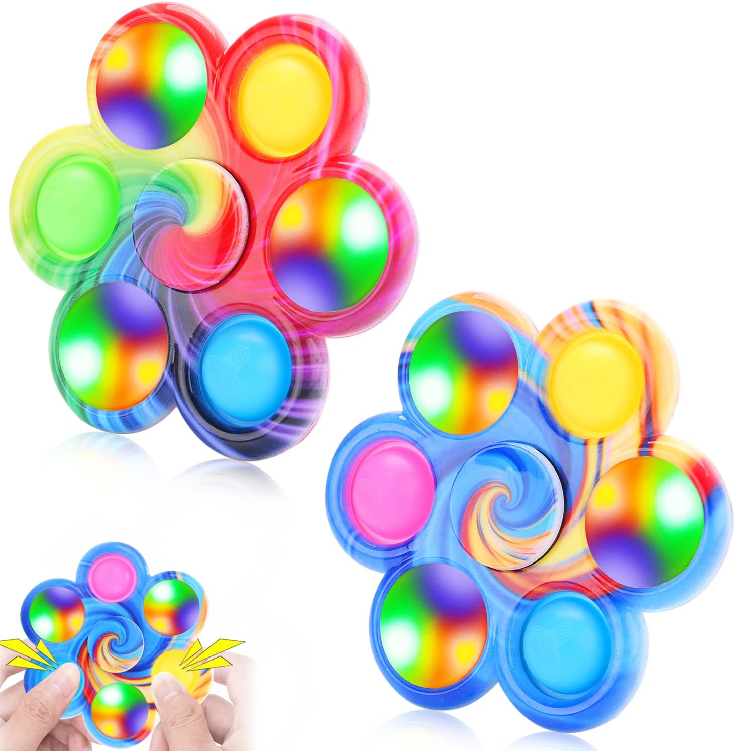 Aveloki Light Up Fidget Spinner 2 Pack - Stress Nepal | Ubuy