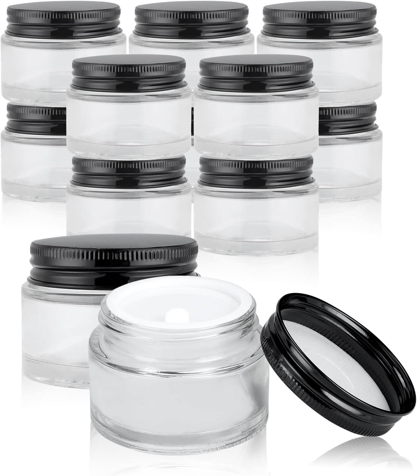 Amazon.com: ZIYIZE 1oz Glass Jars with Lids, 4 Pack Clear Small Glass ...