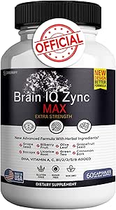 Amazon.com: GREENVIFY Brain IQ Zinc Max - Natural Brain Support Supplement for Memory, Focus ...