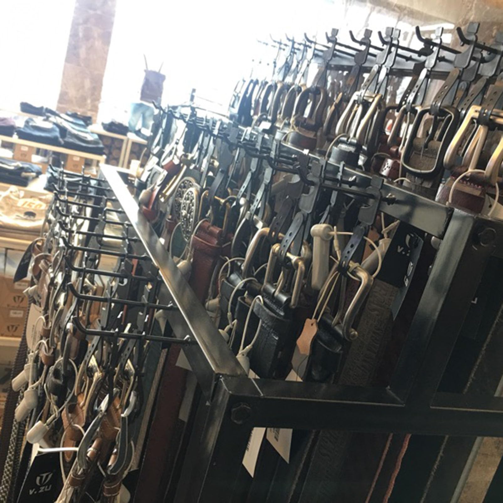 Closet Organizer Stand Floor Mounted Belt & Tie Rack - Metal Display ...