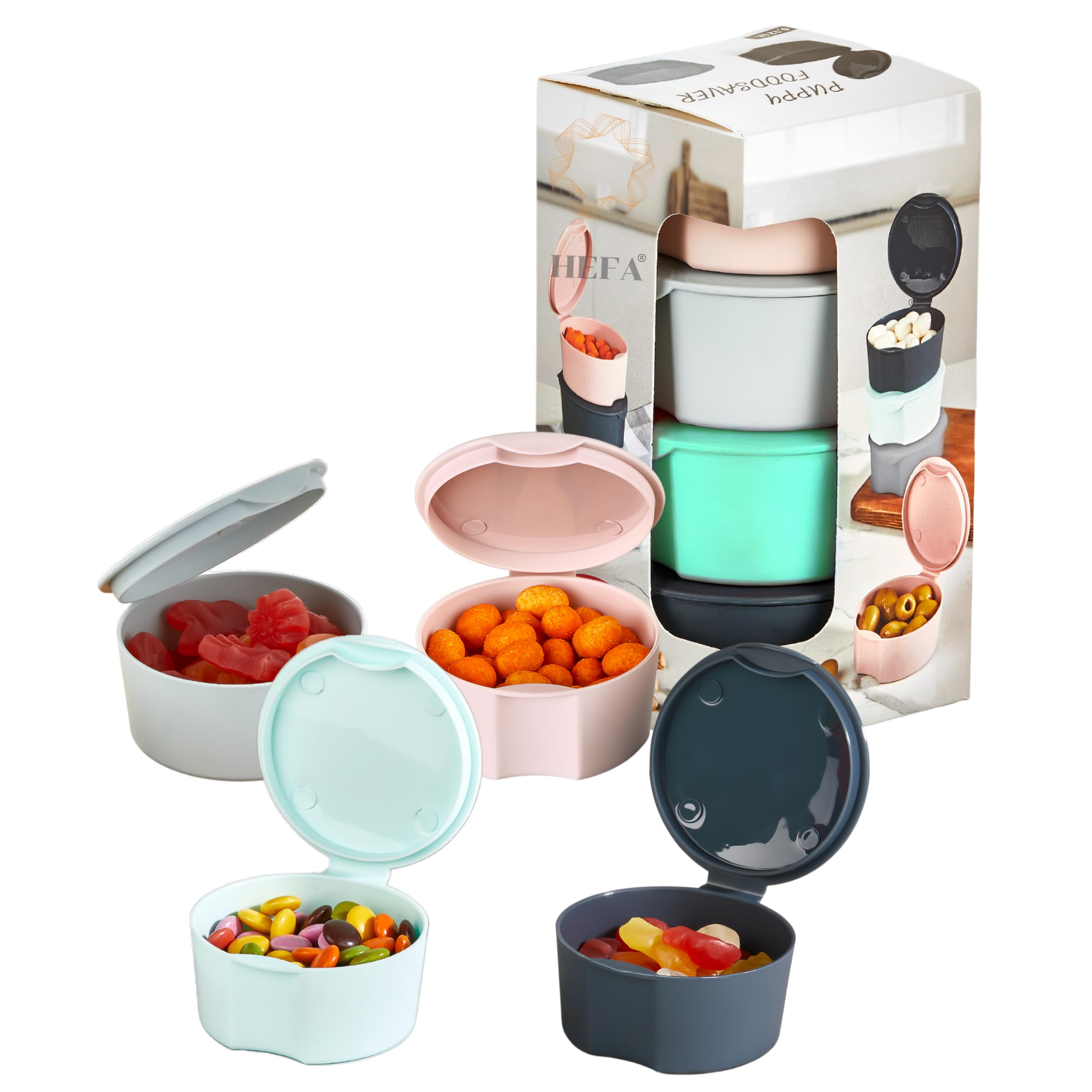 Amazon.com: HEFA Small Containers with Lids, Snack Containers, Salad ...