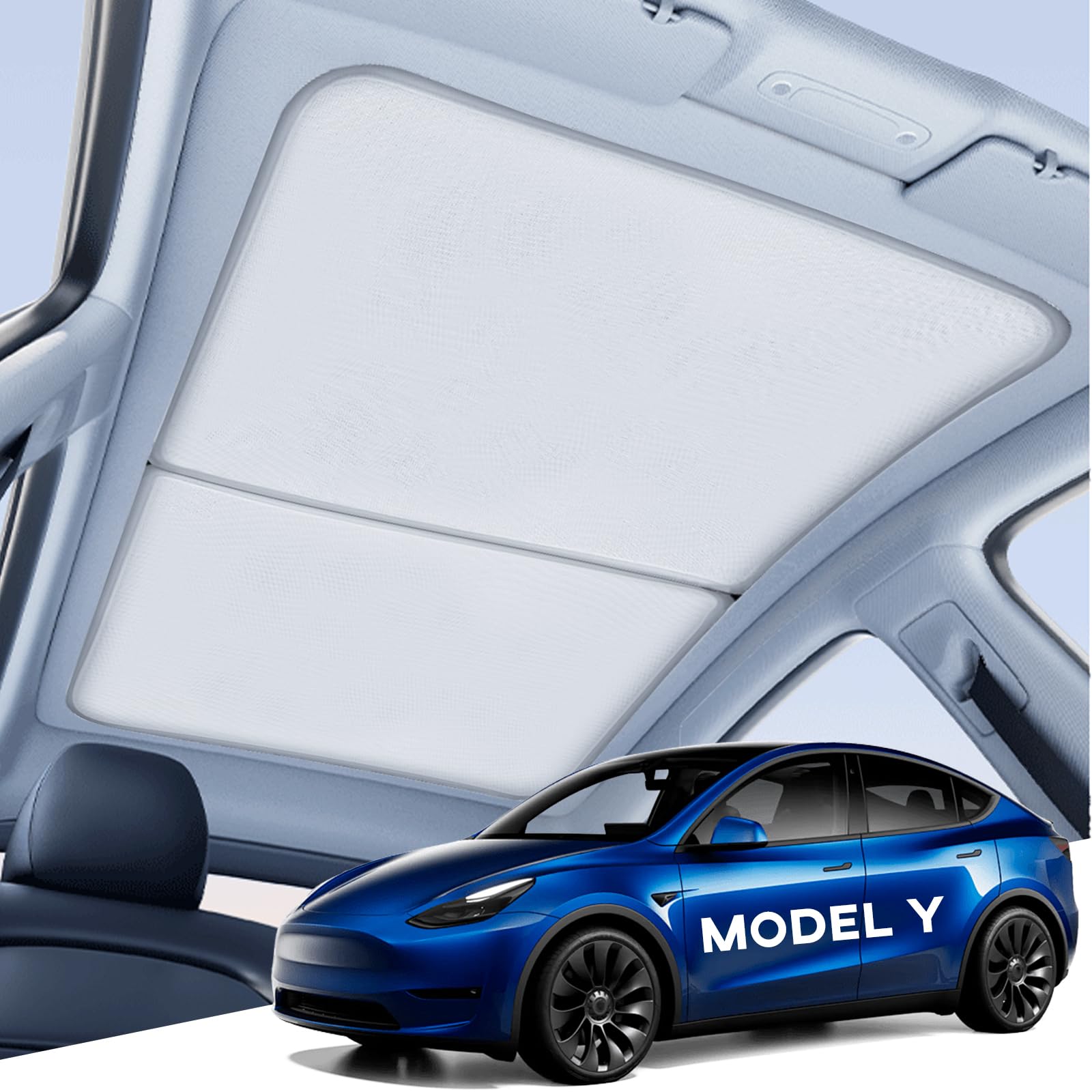 Tesla Model Y Sunshade Roof Tesla Model Y Accessories Foldable Roof Sun ...