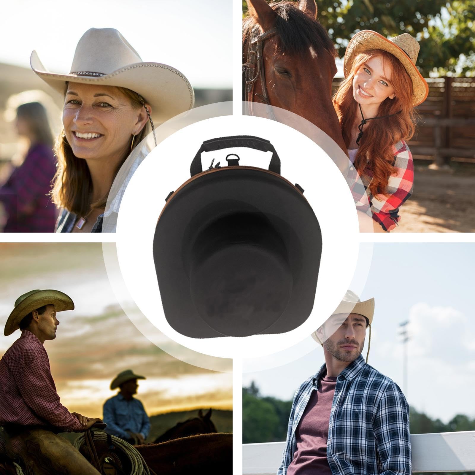 Hat Box Storage VTRIN Cowboy Hat Travel Case - Crush-Proof Storage For ...