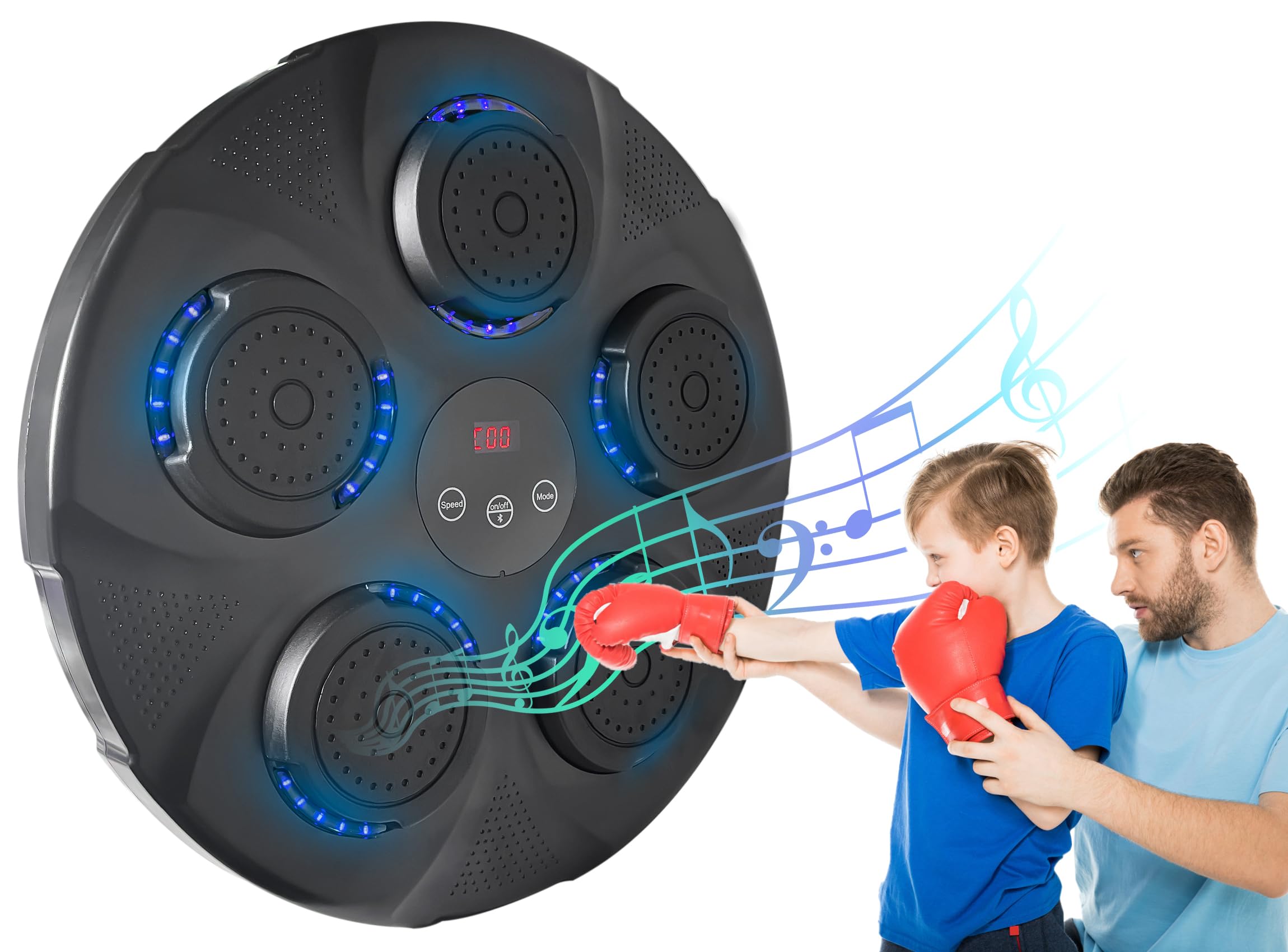 Smart Music Boxing Machine - Wall Mounted Music Punching Pad for Kids ...