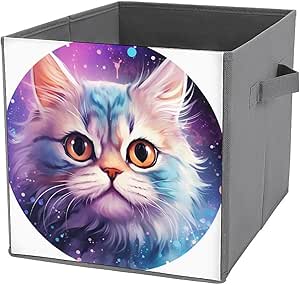 Amazon.com: DuduYH Cute White Cat Cube Storage Bins Animal Storage ...