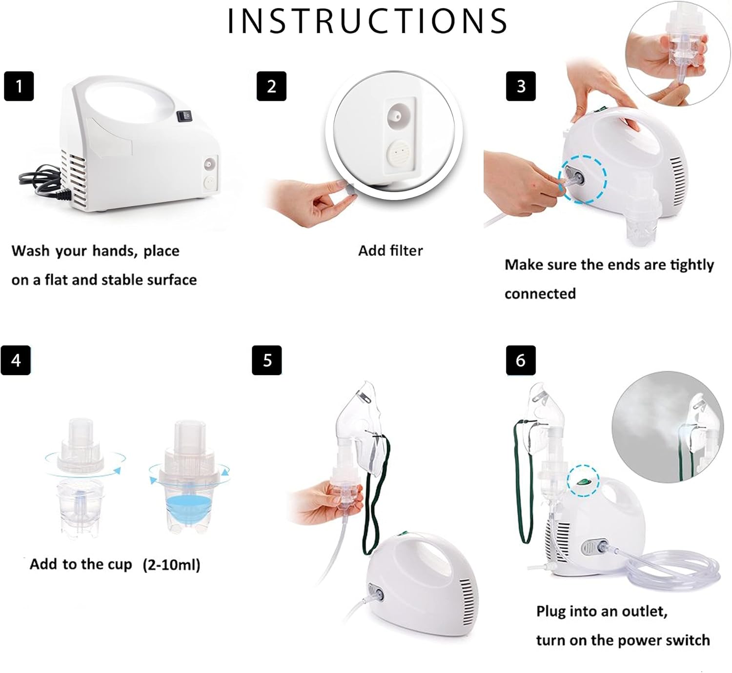Blue Echo Care Compact Portable Nebulizer Instruction Manual