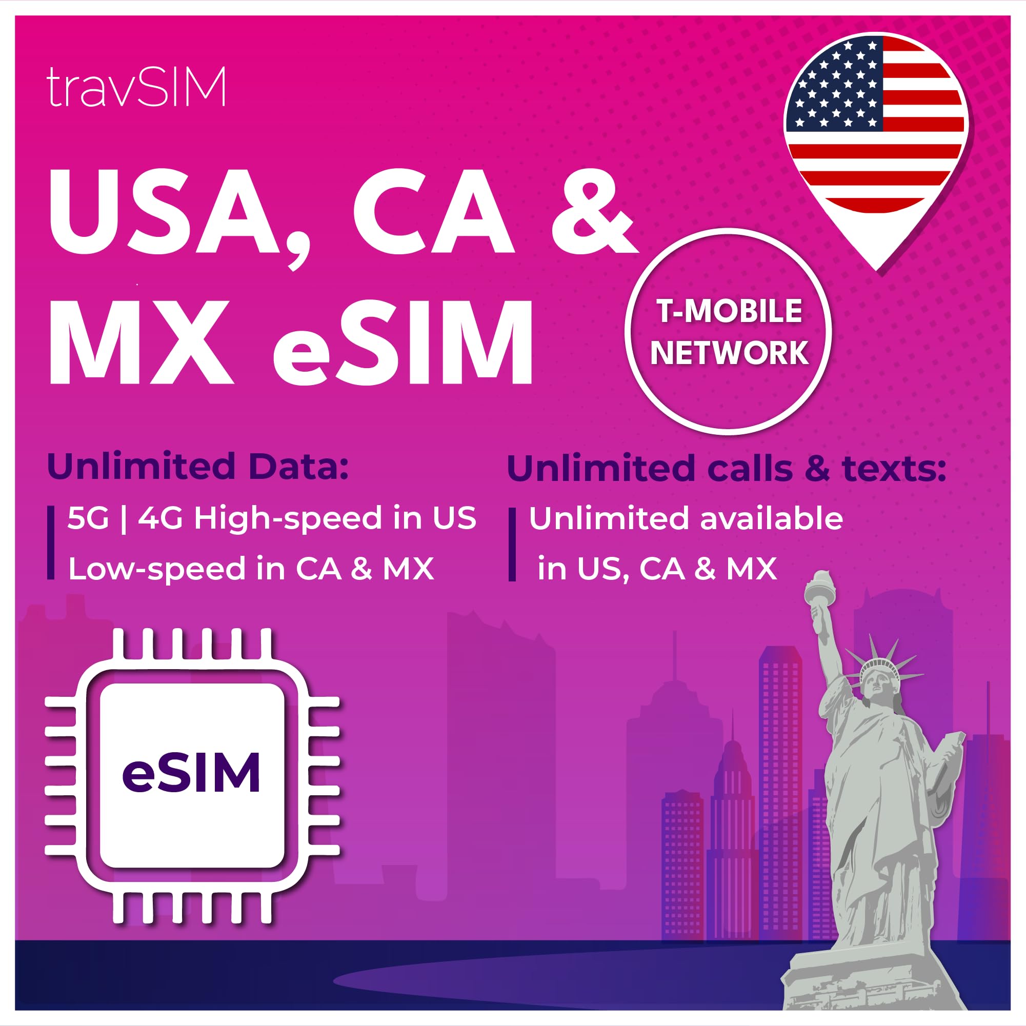 Amazon.com: travSIM USA SIM Card (T-Mobile SIM Card) Valid for 15 Days ...