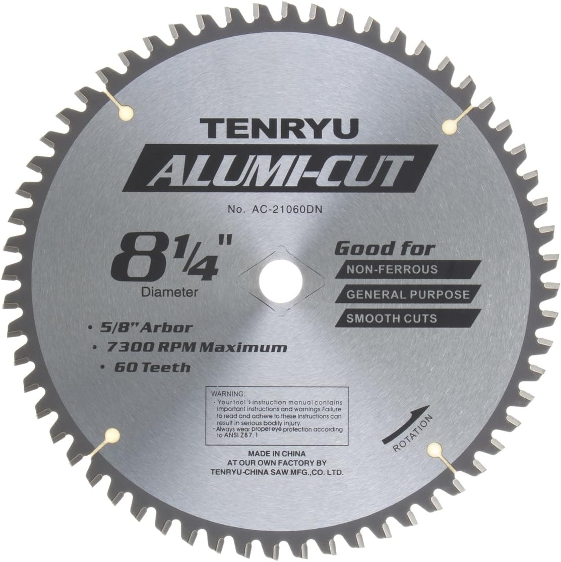 Tenryu PRF-18548BWK 7-1/4" x 48-Tooth Steel-Pro Stabilizer Series ...