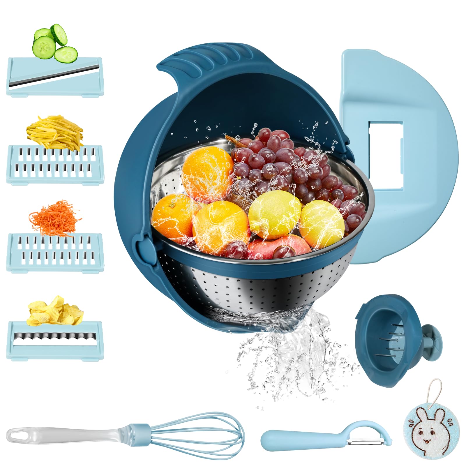 Amazon.com: 4 in 1 Colander with Mixing Bowl Set - 2024 New Colanders ...
