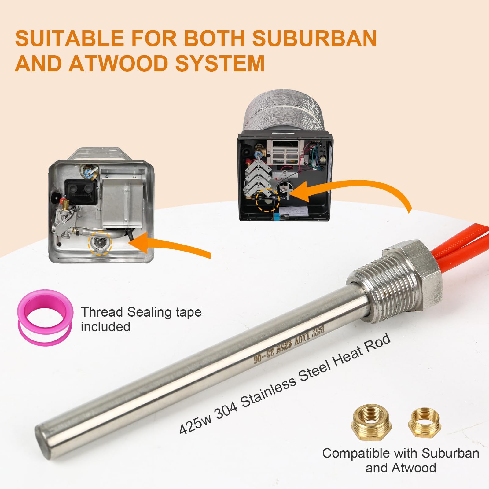 Snapklik.com : RV Electric Water Hybrid Heater Kit, WMLBK RV Water ...