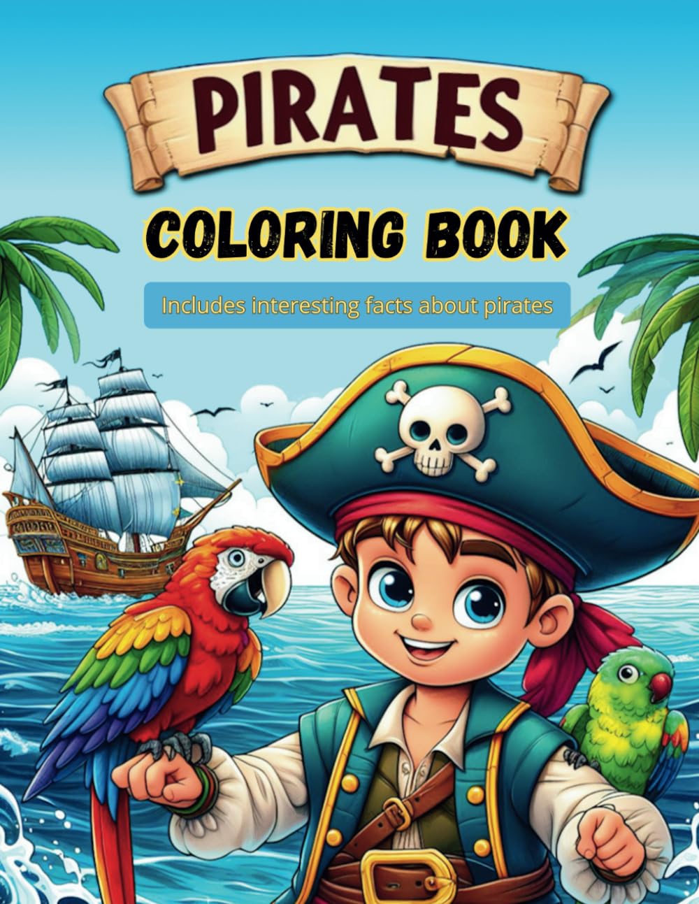 Amazon.com: PIRATES Coloring Book: For kids and adults. 57 pages filled ...