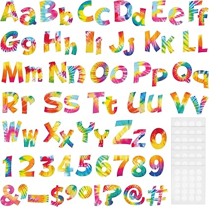 Amazon.com: Gueevin 216 Pcs Letters Combo Set 3.93 Inch Bulletin Board ...