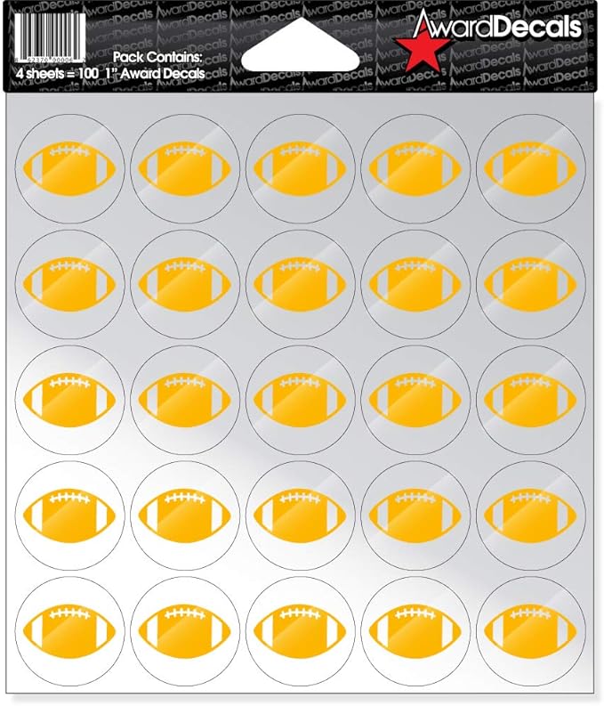 Amazon.com: Award Decals Football Helmet Award Decals (100 Stickers ...