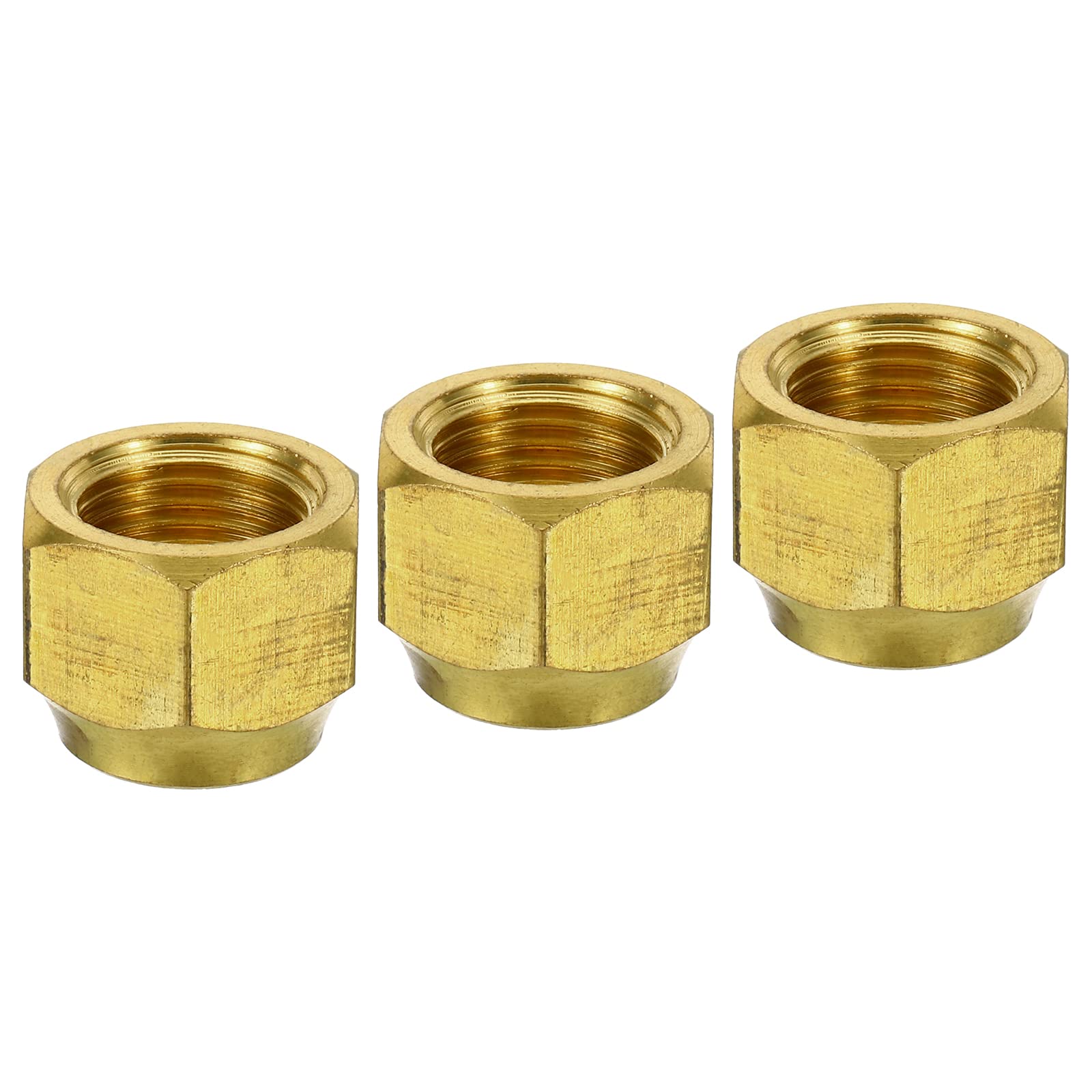 Amazon.com: MECCANIXITY Brass Flare Nut, 3/8" Flare Female Flared Tube ...