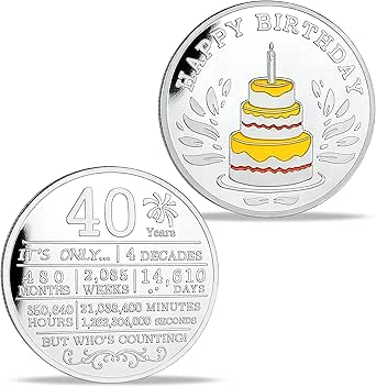 Happy Birthday Coin for Collectors,40th Birthday Gifts for Men,Women ...