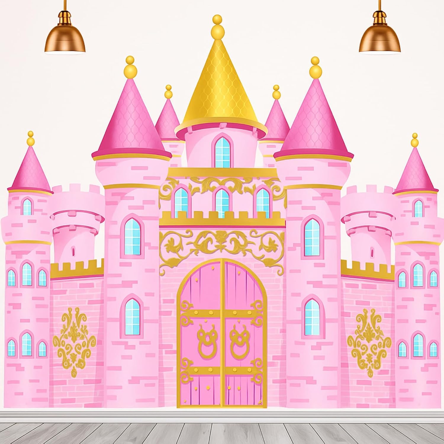 Amazon.com : Panelee Princess Castle Party Decorations, Pink Castle ...