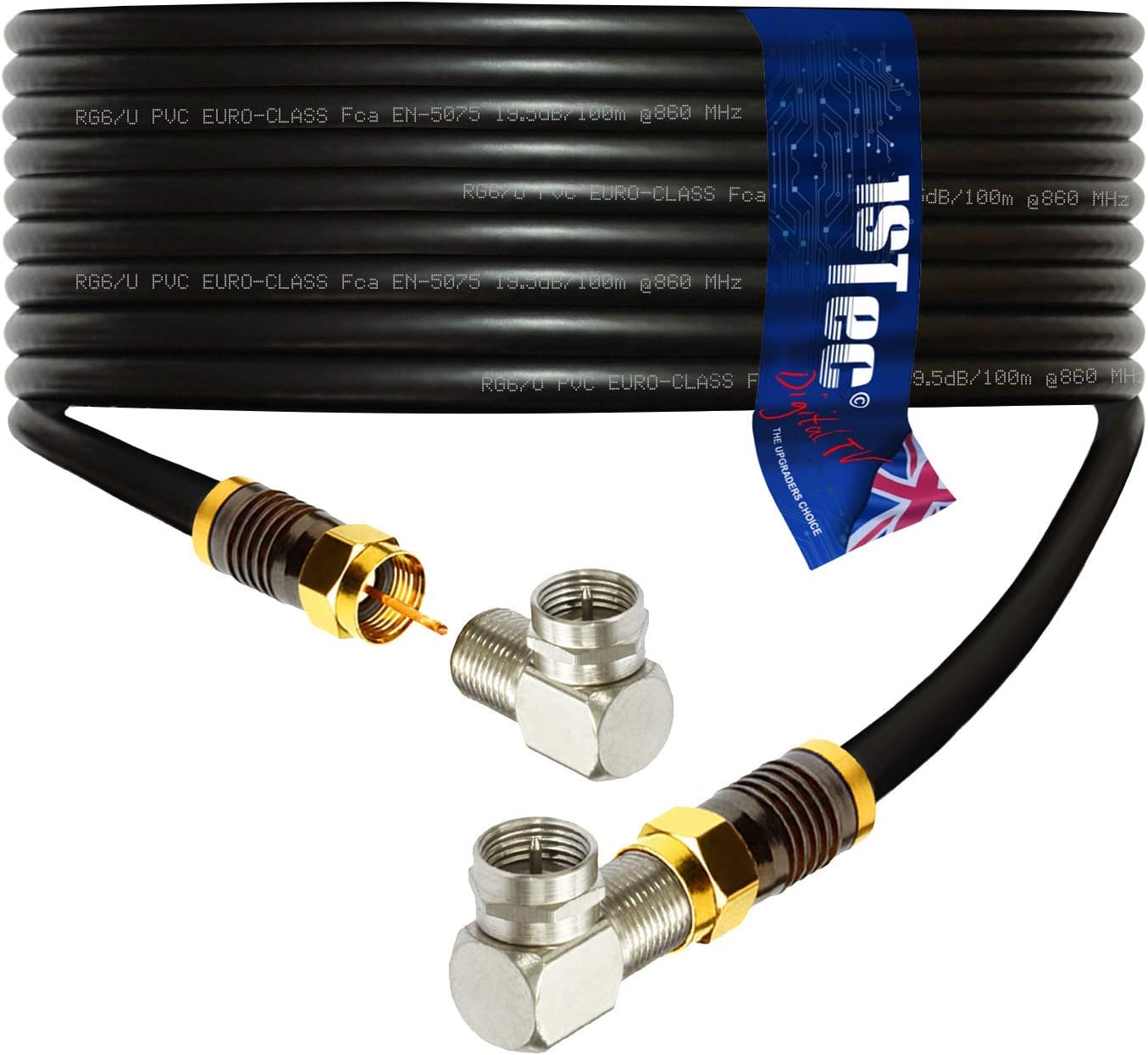 10M White Coax Cable For Virgin Media, Sky TV, Broadband Extension and ...