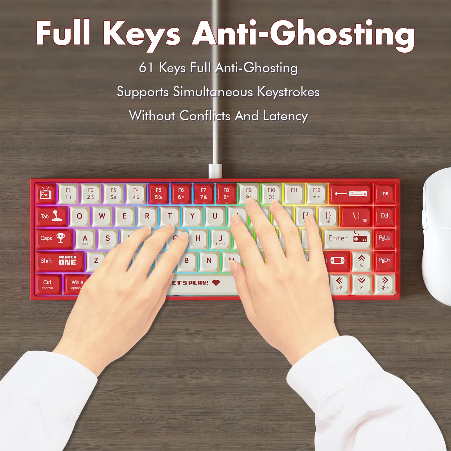 Snapklik.com : AK680 65% Compact Mechanical Wired Keyboard For Window ...