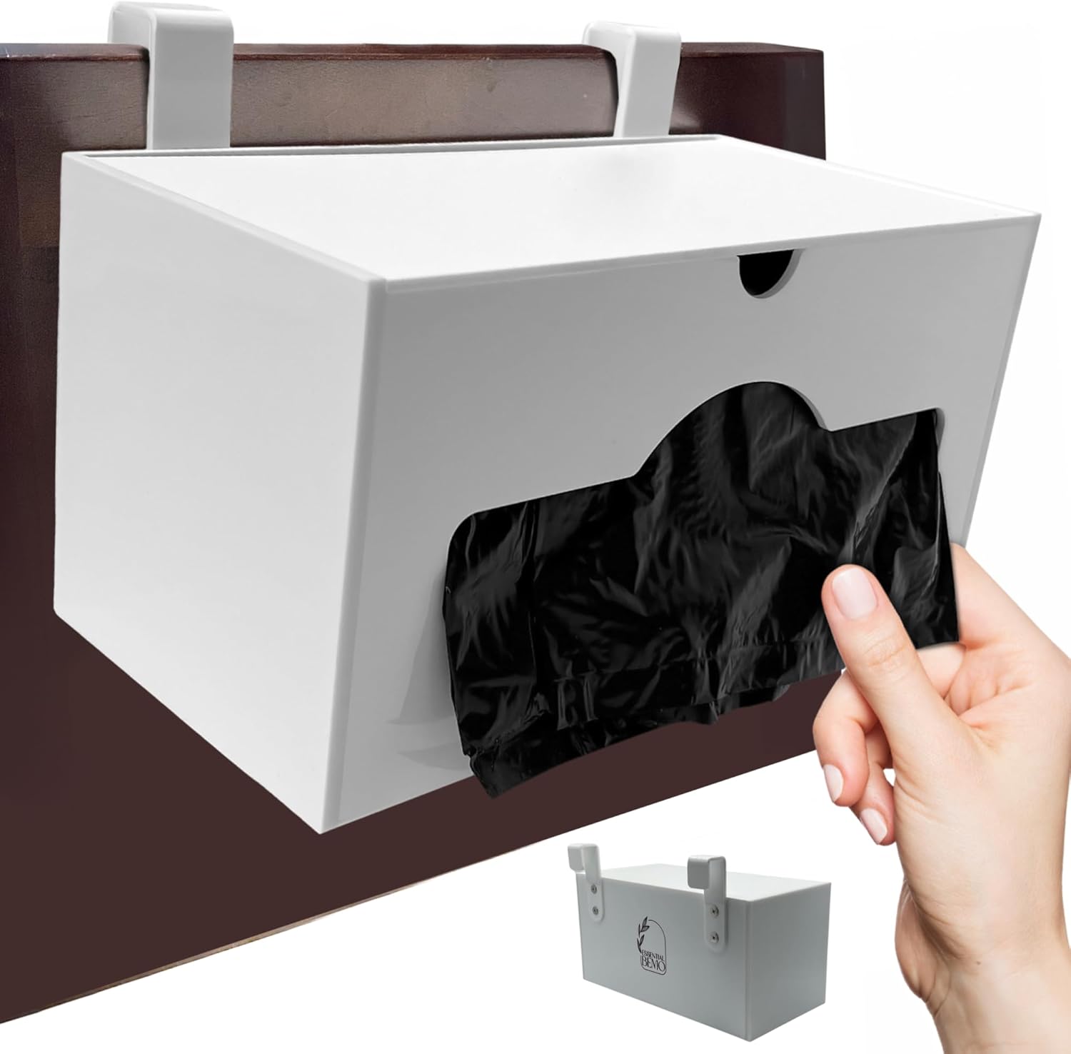 Amazon.com: Essential BEMO - Trash Bag Holder Cabinet Door - Trash Bag ...