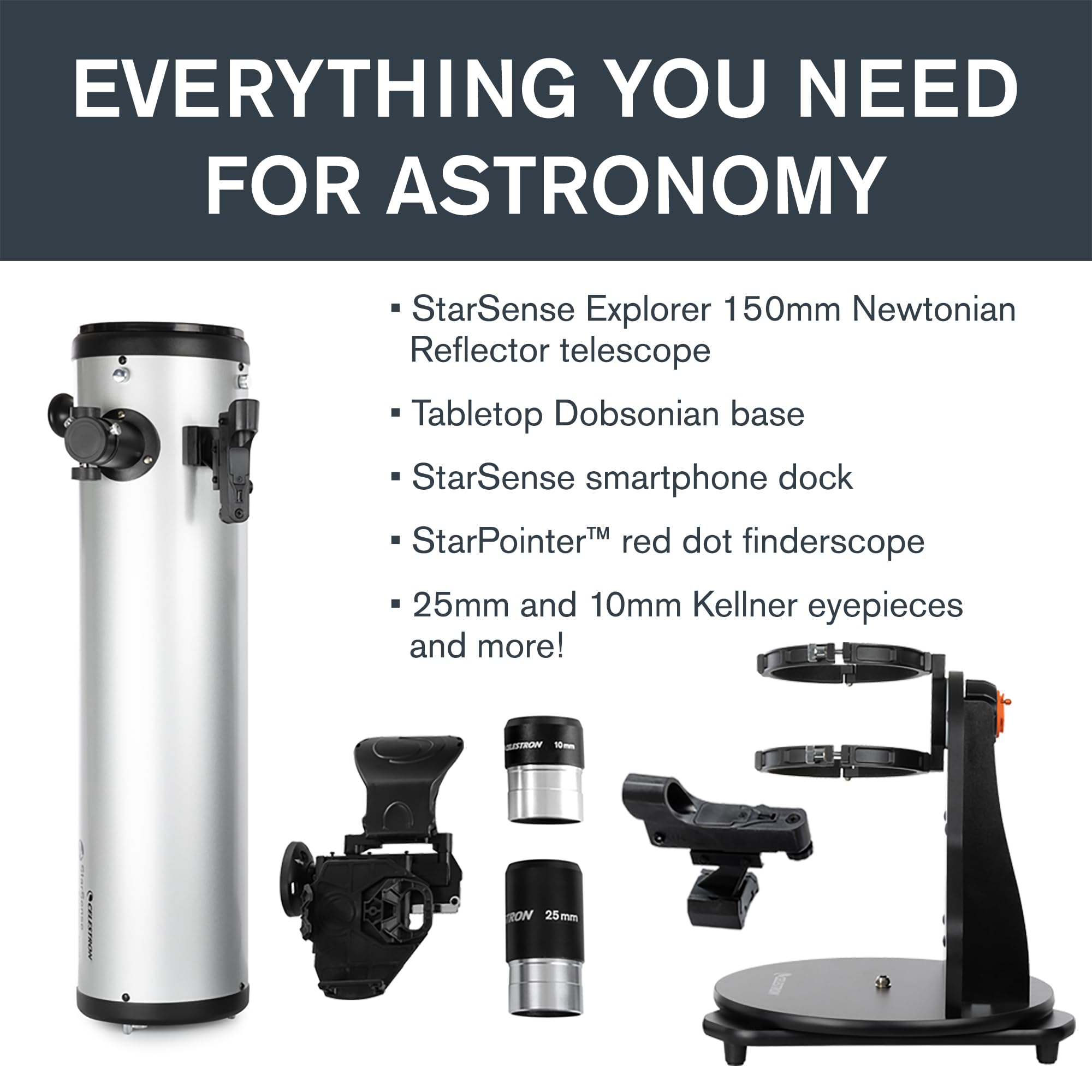 Snapklik.com : Celestron StarSense Explorer 150mm Tabletop Dobsonian ...