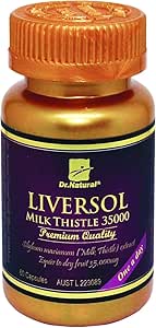 Dr.Natural Liversol Milk Thistle 35000mg 60Capsules : Amazon.com.au ...