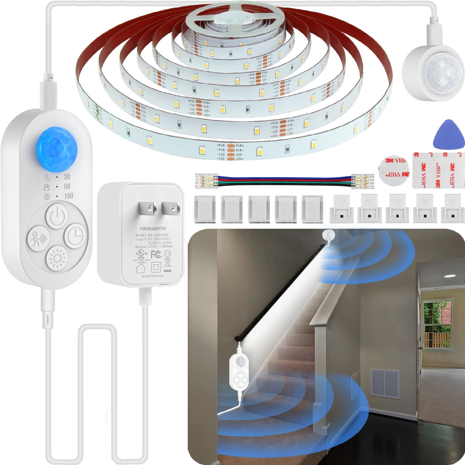 Motion Sensor Lights Indoor Plug-in LED Step Lights Strip with UL FCC ...