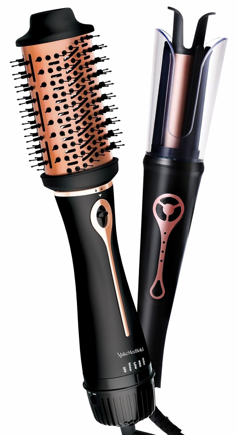 Urban Yog 3-in-1 Hot Air Brush & MakeMeBold Automatic Hair Curler Combo ...