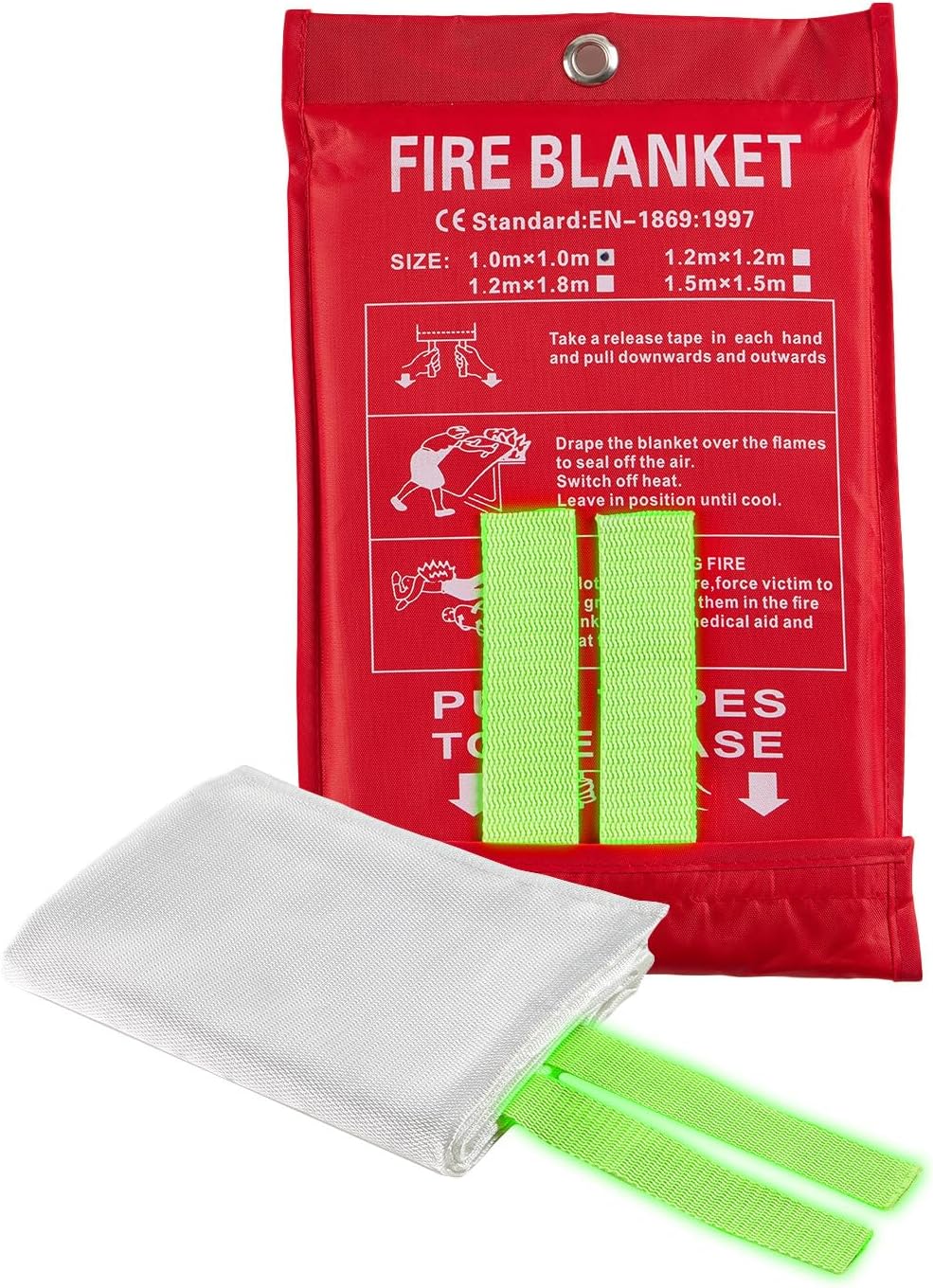 Amazon.com: Emergency Fire Blanket for Home and Kitchen Fire ...
