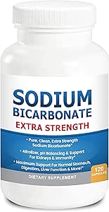 Amazon.com: Sodium Bicarbonate Capsules Extra Strength 1300mg Organic ...