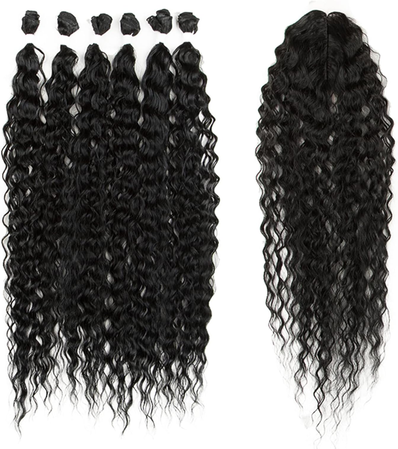 Amazon.com : 3 Bundles Silky Straight Synthetic Hair Weave Extensions ...