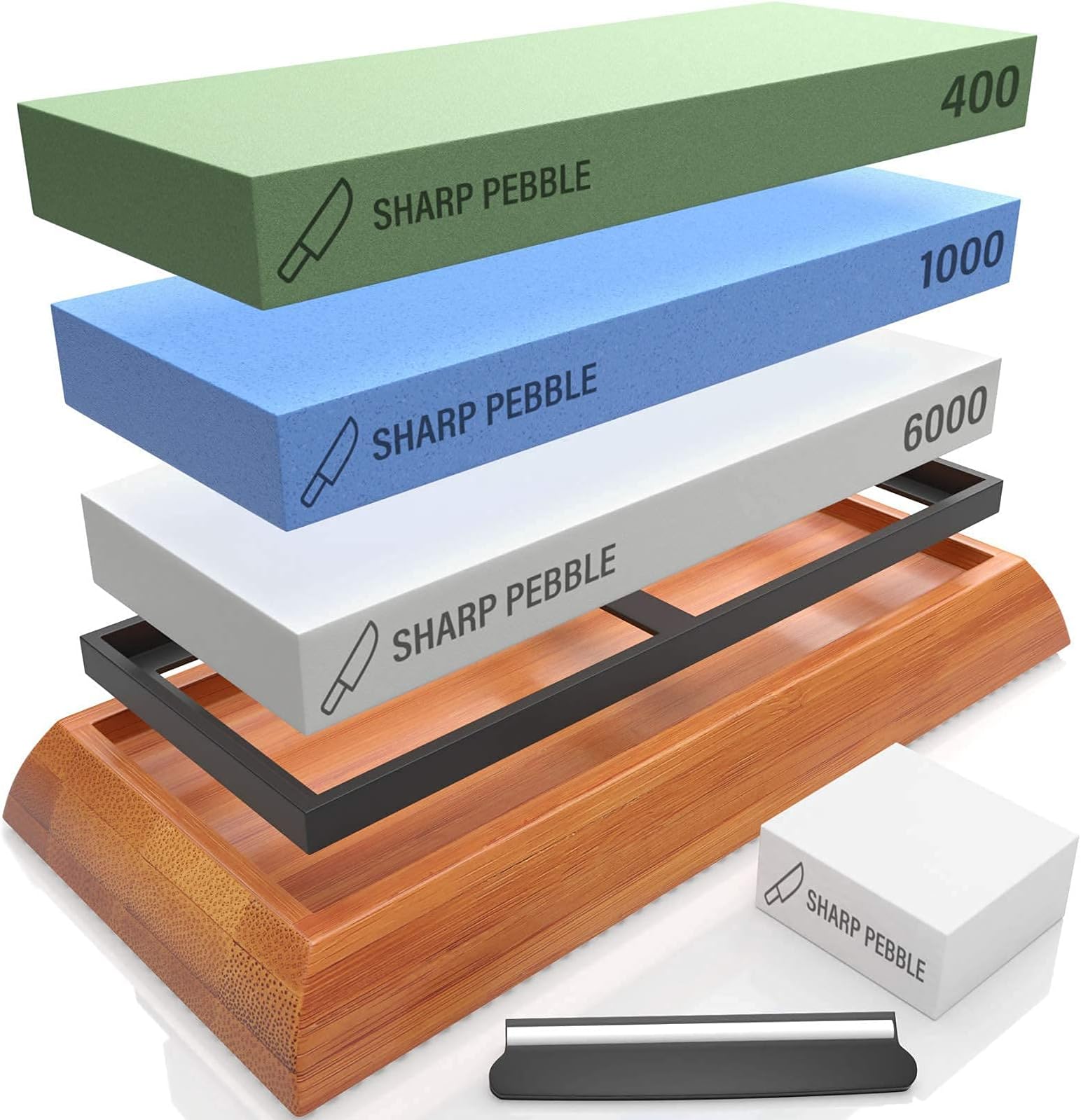 Sharp Pebble Extra Large Sharpening Stone Set - Whetstone Knife ...